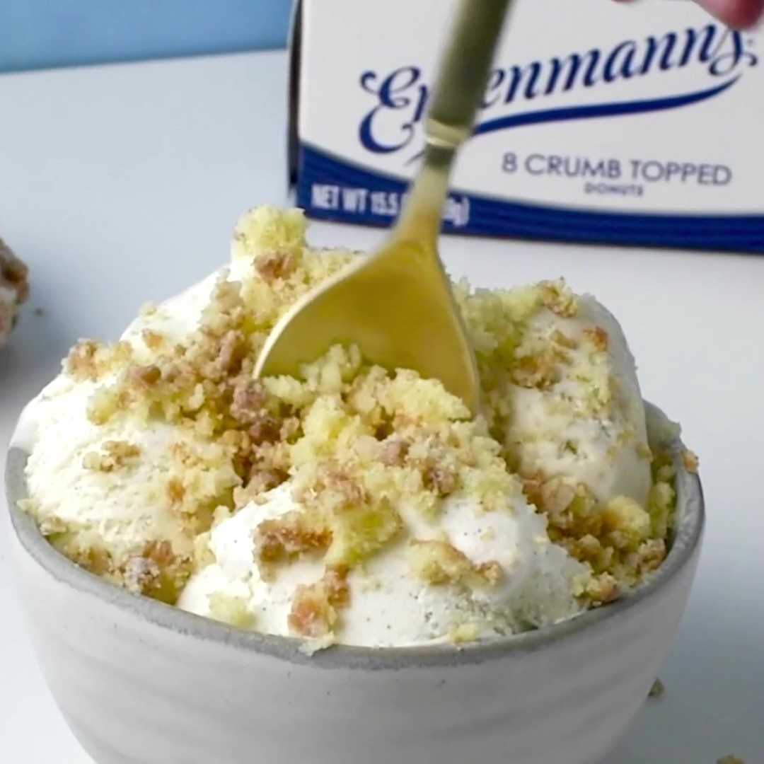 Crumb Topped Donut Ice Cream | Entenmann's